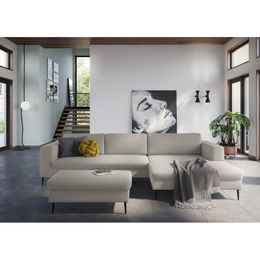 DOMO collection Ecksofa &raquo;Modica, zeitlos & elegant, Breite 329cm, hoher Fu&szlig;, bequem, L-Form&laquo; Auch in Cord, Fu&szlig;h&ouml;he passend f&uuml;r g&auml;ngige Saugroboter! 