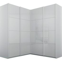 Rauch Schwebet&uuml;renschrank &raquo;Kleiderschrank Garderobe Eckkleiderschrank QUADRA mit edler Glasfront&laquo; in den H&ouml;hen 210/229 cm, inkl. Soft-Close-Funktion, 