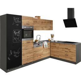 KOCHSTATION Winkelk&uuml;che &raquo;KS-Trier&laquo; mit E-Ger&auml;ten, Stellbreite 290/190 cm B/H/T: 290cm x 290cm, Induktionskochfeld