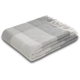 Biederlack Plaid &raquo;Britta&laquo; im Karo-Look, Kuscheldecke grau Wolle B/L: 130cm x 170cm