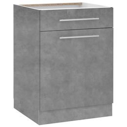Wiho-K&uuml;chen wiho K&uuml;chen Unterschrank &raquo;Flexi2&laquo; Breite 60 cm grau B/H/T: 60cm x 82cm x 57cm