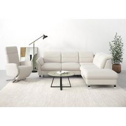 Sit & More sit&more Ecksofa &raquo;Grenoble L-Form mit Federkern&laquo; wahlweise mit Schlaffunktion, Bettkasten, Arm- und Kopfteilverstellung beige B/H/T: 247cm x 85cm x 