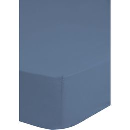 Good Morning Spannbettlaken &raquo;Jersey Spannbettlaken&laquo; 100% Baumwolle, Jersey, Rundumgummi, bis 25 cm h&ouml;he, 90/100x200, Wei&szlig; blau Jersey, Obermaterial: 