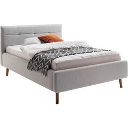 Meise M&ouml;bel meise.m&ouml;bel Polsterbett &raquo;Lotte&laquo; mit Lattenrost und Bettkasten grau Bezug Bett: Strukturstoff (100% Polyester) Liegefl&auml;che L&auml;nge B: 200cm x 140cm, 