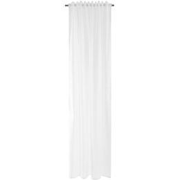 HOMING Gardine &raquo;Lisa&laquo; verdeckte Schlaufen 1 Stk. tlg. uni, Wohnzimmer, Schlafzimmer, transparent wei&szlig; Polyester 245cm, verdeckte Schlaufen, 140cm
