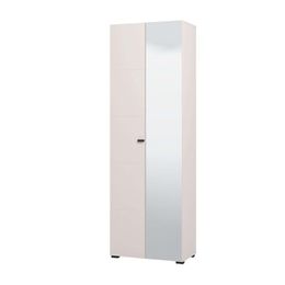 Home Affaire Garderobenschrank &raquo;Rathlin, Stauraumschrank, Flurschrank, ausziehbare Kleiderstange&laquo; Spiegelt&uuml;r, Gesamtbreite 64 cm, drei Regale beige 