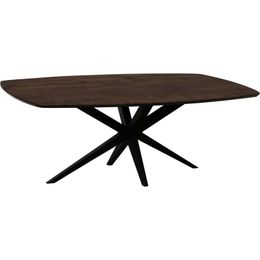 OMG Design Esstisch &raquo;Wellington&laquo; 1 Stk. tlg. Hochwertige Melamin-Tischplatte mit Metallgestell braun B/H/T: 190cm x 77cm x 102cm