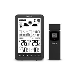 Hama Wetterstation &raquo;Wetterstation "Ko Samui" mit Au&szlig;ensensor, Funk&laquo; () Wecker, Innen-/Au&szlig;entemperatur, Thermo-/Hygro-/ Barometer schwarz Einheitsgr&ouml;&szlig;e