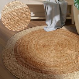 Hanse Home Teppich &raquo;Looma Juteteppich&laquo; rund 9 mm H&ouml;he 100% Jutefaser, Natur, Wohnzimmer, Esszimmer, Flur, Boho, Skandi beige Jute &Oslash; 160cm 1 Stk., 9mm,