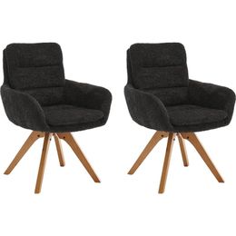 Home Affaire Esszimmerstuhl &raquo;Taragona&laquo; (Set) 2 Stk.mit unterschiedlichen Beingestellen, Holz oder Metall grau Metall B/H/T: 88cm x 63cm, 2 Stk., 2er 