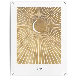 Reinders Poster &raquo;Mond&laquo; Outdoor f&uuml;r Garten oder Balkon gold Leinwand B/H/T: 60cm x 80cm x 0,1cm