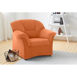 DOMO collection Sessel &raquo;SARAFINA Breite 102 cm, auch mit Federkern f&uuml;r noch mehr Sitzkomfort!&laquo; whlw. mit Federkern, elegantes Design orange Luxus-