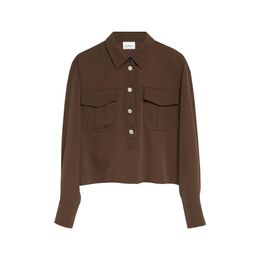 comma, COMMA Blouse female size 4XL Dark brown