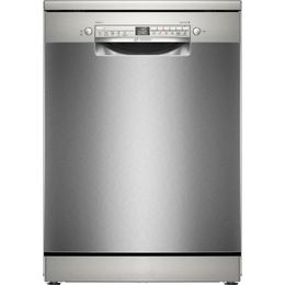 Bosch Standgeschirrsp&uuml;ler Serie 2 &raquo;SMS2HVI02E&laquo; 14 Ma&szlig;gedecke silber 3-fach Rackmatik: Auch mit voll beladenem Oberkorb in 3 Stufen bis zu 5 cm 