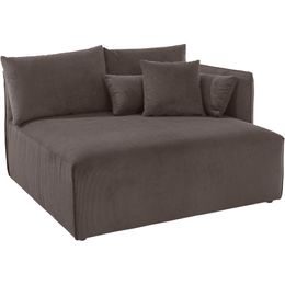 OTTO home Ottomane &raquo;N&ouml;re&laquo; kurzes Lounge-Modul - zum Zusammenstellen, Breite 138 cm, Tiefe 128 cm braun 100% Polyester B/H/T: 138cm x 86cm x 128cm, 