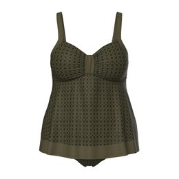 Ulla Popken Badeanzugkleid Damen Gr&ouml;&szlig;e XL gr&uuml;n / schwarz