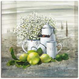Artland Wandbild &raquo;Stillleben mit Milchkanne&laquo; Arrangements 1 Stk. tlg. als Leinwandbild, Poster in verschied. Gr&ouml;&szlig;en bunt Leinwand B/H/T: 50cm x 50cm, 