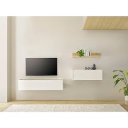 Home Affaire B&uuml;rom&ouml;bel-Set &raquo;CiTY/GiRON&laquo; Set, 3 Stk. tlg. Home Office wei&szlig; Holzwerkstoff B/H/T: 170cm x 30cm, Holzwerkstoff