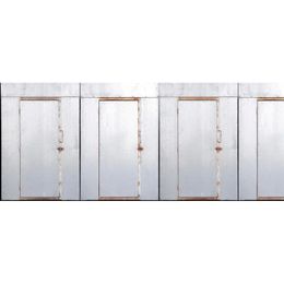 ARCHITECTS PAPER Fototapete &raquo;Iron Doors&laquo; Vlies, Wand, Schr&auml;ge silber Vlies B/L: 6m x 2,5m