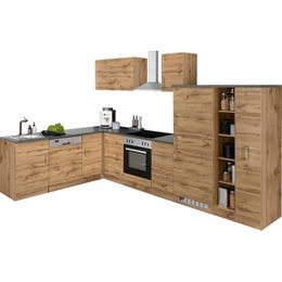 KOCHSTATION Winkelk&uuml;che &raquo;KS-Colmar&laquo; ohne E-Ger&auml;te, Stellbreite 210/330 cm braun B/H/T: 210cm x 330cm
