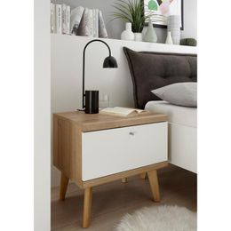Home Affaire Nachtschrank &raquo;MERLE&laquo; in skandinavischem Design, aus FSC -zertifiziertem Holzwerkstoff braun B/H/T: 54cm x 50cm x 40cm