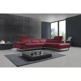 Egoitaliano Ecksofa &raquo;Queenie, extravagantes Sofa mit erstklassigem Sitzkomfort, L-Form&laquo; mit verstellbarer Armlehne und Kopfteilen f&uuml;r Wohlf&uuml;hlkomfort rot Luxus-