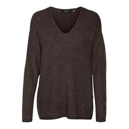 V&eacute;ro Moda Vero Moda Pullover 'VMCREWLEFILE' Damen Gr&ouml;&szlig;e L braun