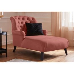 Home Affaire Loveseat &raquo;Amiens Sessel Loungesessel&laquo; mit wundersch&ouml;ner Knopfheftung im R&uuml;cken rot Struktur fein (100% Polyester);Samtoptik (100% 