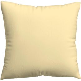 Schlafgut Kissenbezug &raquo;Premium Kissenbezug Woven Satin (1 St)&laquo; Ton-in-Ton Rei&szlig;verschluss, Fadendichte von 300tc, Uni, OEKO Tex gelb Mako-Satin, Obermaterial: 