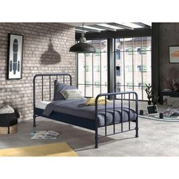 Vipack Jugendbett &raquo;Bronxx, Einzelbett 90/200, sehr stabil, romantische Optik&laquo; B/H/T ca. 96,5x110x206cm, inkl. Lattenrost, Bodenfreiheit, Oberfl&auml;che 