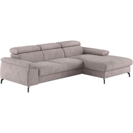 COTTA Ecksofa &raquo;Kitty L-Form, B: 242 cm&laquo; mit Kopfteilverstellung, optional Schlaffunktion & Bettkasten 100% Polyester B/H/T: 244cm x 72cm x 166cm, 
