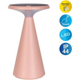 N&auml;ve n&auml;ve LED Tischleuchte &raquo;Palu&laquo; LED-Modul 1 Stk. Warmwei&szlig; Solar-/Akkubetrieb, Touch, Dimmbar, Memory, USB-C-Ladekabel, warmwei&szlig; rosa 1, &Oslash; 11,5cm H: 20cm,