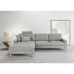 3C Candy Ecksofa &raquo;Lecce, wahlweise PUR-Schaumstoff oder Tonnentaschenfederkern&laquo; Bett im 2,5-Sitzer, teilmotorische Schlaffunktion im Longchair, L-Form