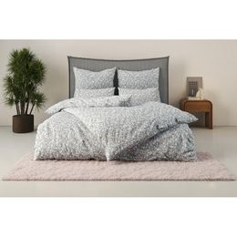 OTTO home Bettw&auml;sche &raquo;Mariby&laquo; 2 mit feinem Bl&uuml;mchen Design, skandinavisch, romantische Bettw&auml;sche grau Renforc&eacute;, Obermaterial: 100% Baumwolle B/L: 