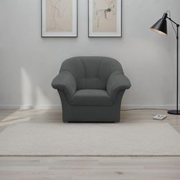 DOMO collection Sessel &raquo;Pegnitz, zeitlos, elegante Armlehnen, komfortabel, Breite 105cm&laquo; grau 100% Polyester Luxus- Microfaser/Struktur CASA, B/H/T: 