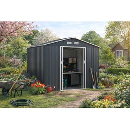 Konifera Ger&auml;tehaus &raquo;GARTEN&laquo; wetterfest und langlebig, nahezu wartungsfrei grau Metall Einheitsgr&ouml;&szlig;e