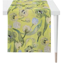 Apelt Tischl&auml;ufer &raquo;6728&laquo; gelb Baumwolle, Polyester B/L: 140cm x 48cm, rechteckig