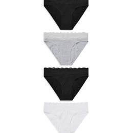 next Slip Damen Gr&ouml;&szlig;e 4XL hellgrau / schwarz / wei&szlig;