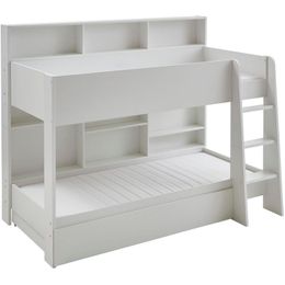Relita Etagenbett &raquo;Sely, viel Funktion auf kleinem Raum, 2 Liegefl&auml;chen, modernes Design&laquo; viele Regalf&auml;cher an der Bettr&uuml;ckseite, inkl. Schublade auf Rollen,