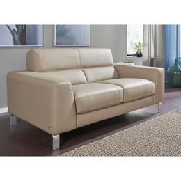 Calia italia 2-Sitzer &raquo;Simon, erstklassiger Sitzkomfort und tolles Design&laquo; in zwei Lederqualit&auml;ten beige Leder BULL;Leder SORRENTO B/H/T: 172cm x 81cm