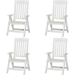 SIEGER Gartensessel &raquo;Palma&laquo; Set, 4 Stk. tlg. wei&szlig; B/H/T: 67cm x 105cm x 62cm