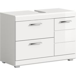 Welltime Waschbeckenunterschrank &raquo;SIENA, Breite 80cm, 1 T&uuml;r, 1 Schubkasten, 1 Klappe, 2 F&auml;cher,MDF-Front&laquo; WBU, Badm&ouml;bel, Badschrank, Kommode, 