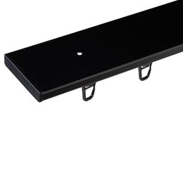 SN DECO GROUP Gardinenschiene &raquo;Objektschiene LM&laquo; 2 l&auml;ufig-l&auml;ufig Fixma&szlig; vorgebohrt, Aluminium, Innenlauf, Vorhangschiene schwarz Aluminium B/L: 250cm,
