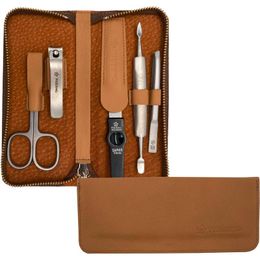 Pfeilring Pfeilring Manik&uuml;re-Etui Rei&szlig;verschlussetui Nappaleder beige B/H/T: 80mm x 180mm x 35mm 5 Stk.