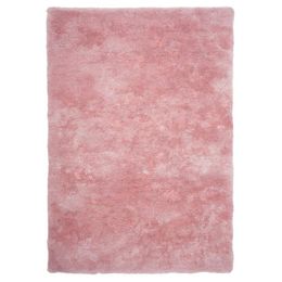 Kayoom Hochflor-Teppich &raquo;Dolphin 500&laquo; rechteckig 35 mm H&ouml;he Hochflor, Modernes Muster, Uni, Fu&szlig;bodenheizungsgeeignet, Wohnzimmer rosa Polyester B : 160cm 1 
