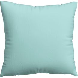 Schlafgut Kissenbezug &raquo;Premium Kissenbezug Knitted Jersey (1 St)&laquo; Ton-in-Ton Rei&szlig;verschluss, Bio-Baumwolle mit Elasthan, Uni, OEKO Tex blau Jersey, Obermaterial