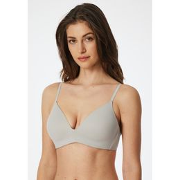 Schiesser Damen Soft-BH &raquo;Invisible Soft&laquo; mit seitlichen St&auml;bchen f&uuml;r guten Halt grau 80, Cup C