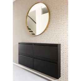 SPINDER DESIGN Schuhschrank &raquo;Billi&laquo; Metall, Breite 75 cm schwarz Metall B/H/T: 75cm x 37,5cm x 12,5cm