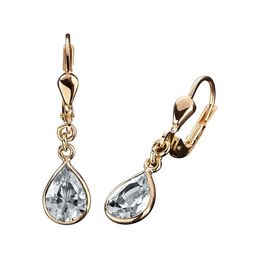Firetti Damen Paar Ohrh&auml;nger &raquo;Schmuck Geschenk Gold 333 Ohrschmuck Patentbrisur Tropfen Glitzer&laquo; mit Zirkonia (synth.) gold Gelbgold 333