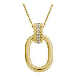 Firetti Damen Kettenanh&auml;nger &raquo;Schmuck Geschenk Gold 333 Halsschmuck Anh&auml;nger oval bicolor&laquo; mit Brillanten gold 0,05 P2 = erkennbare Einschl&uuml;sse, 